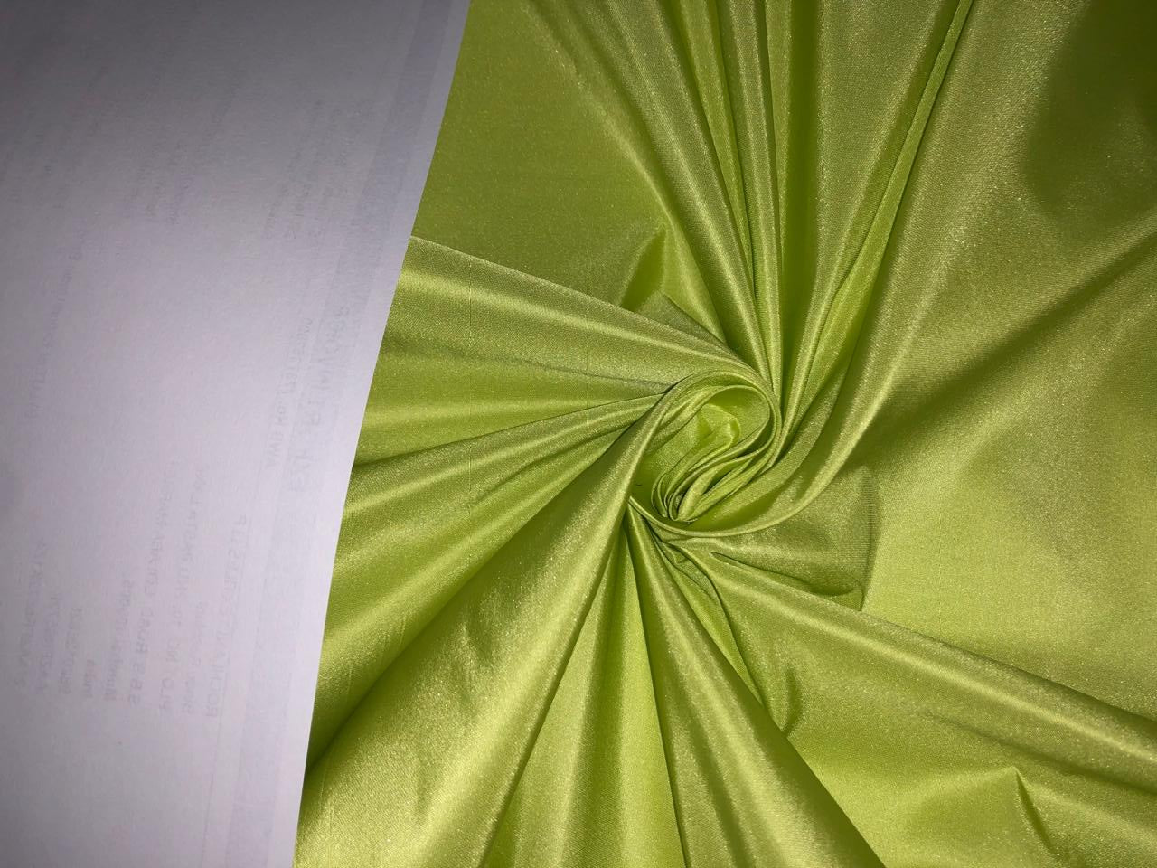 SILK TAFFETA FABRIC neon green color 54" wide 32 momme TAF333(2) – Puresilks.us