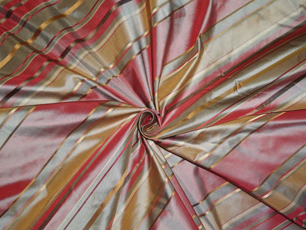 Silk Taffeta Fabric Multi colour with satin stripes 54" wide TAFS – Puresilks.us