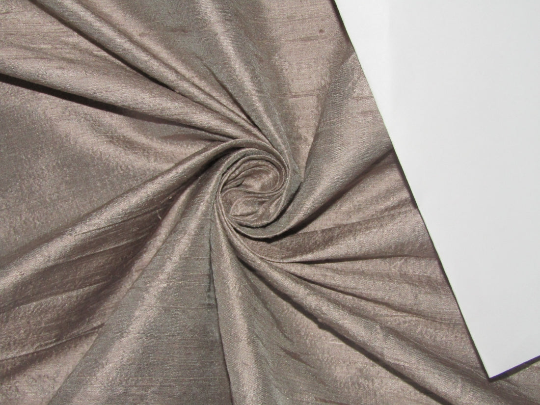 100% PURE SILK DUPIONI FABRIC DUSTY MAUVE 54" wide WITH SLUBS MM115 – Puresilks.us