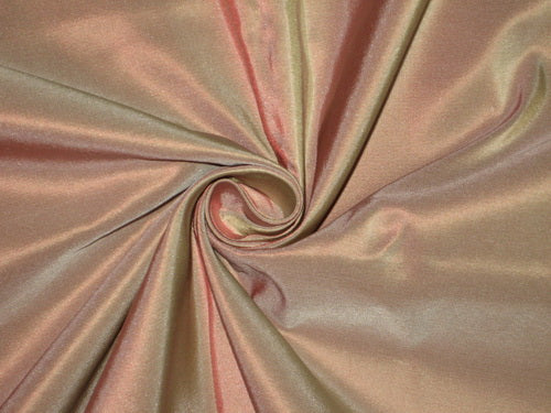 100% Pure SILK TAFFETA FABRIC Cream,Rust &Green colour 54" wide – Puresilks.us