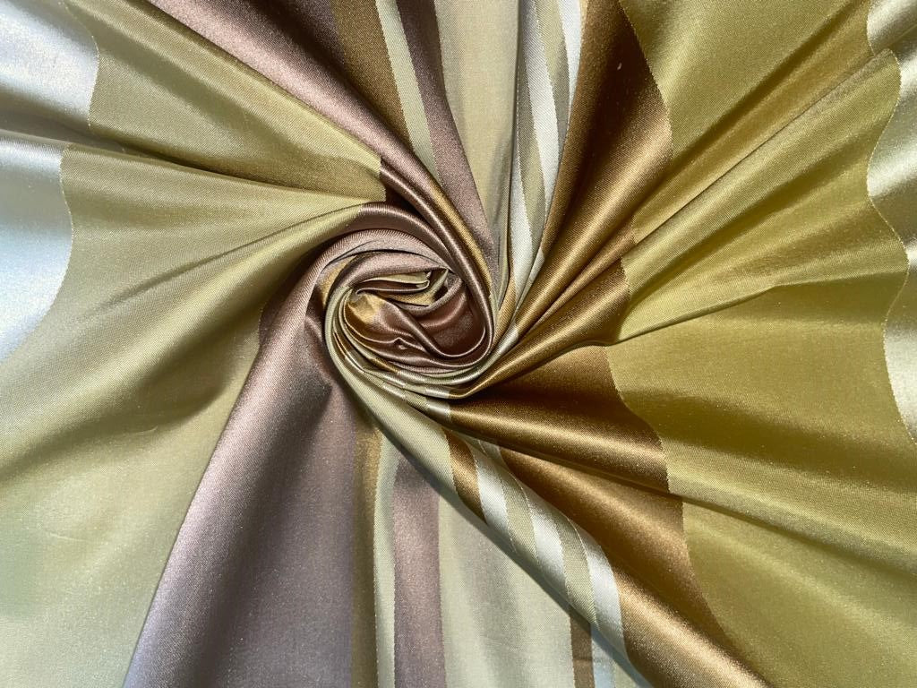 SILK TAFFETA FABRIC SHADES OF GOLD AND ONION PINK WITH SATIN STRIPES 5 – Puresilks.us