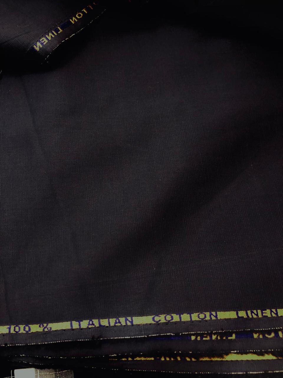 Cotton 50% Linen 50% navy color Fabric 58" wide [20026] – Puresilks.us