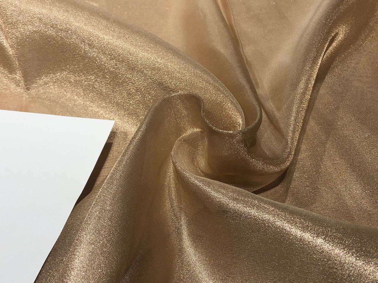 Tissue fabric gold color 44" wide [16974] – Puresilks.us