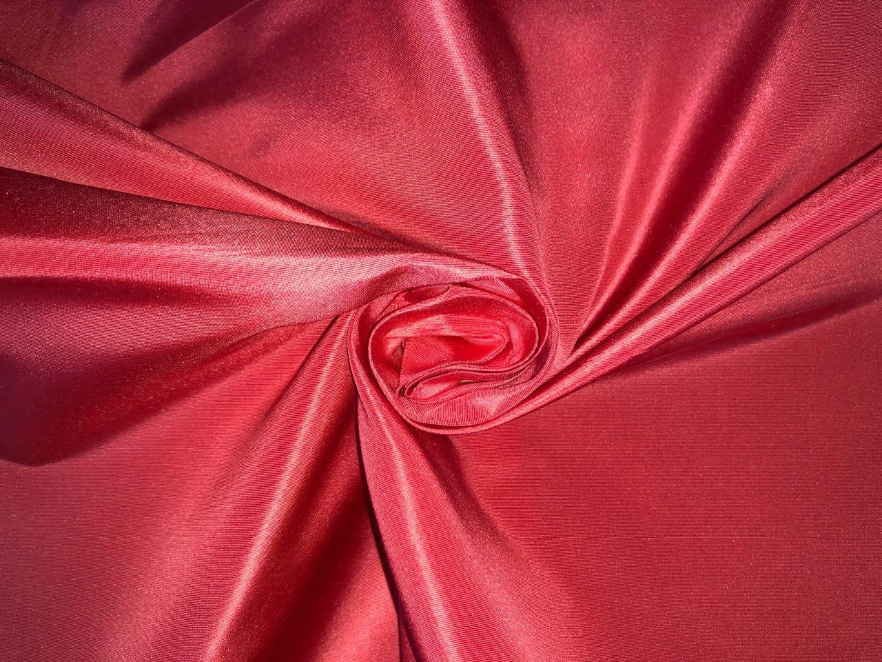 100% Pure Silk Taffeta 32 MOMME RASBERRY color 54"-60" wide TAF338ROLL ...
