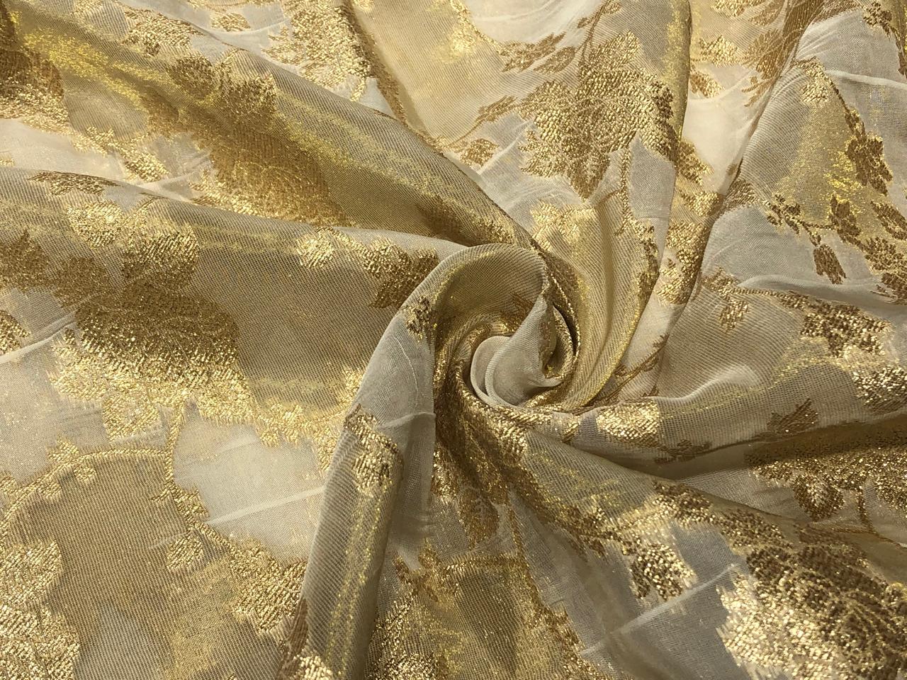 NYLON tissue with jacquard fabric 44"~wide available in 2 designs flor ...