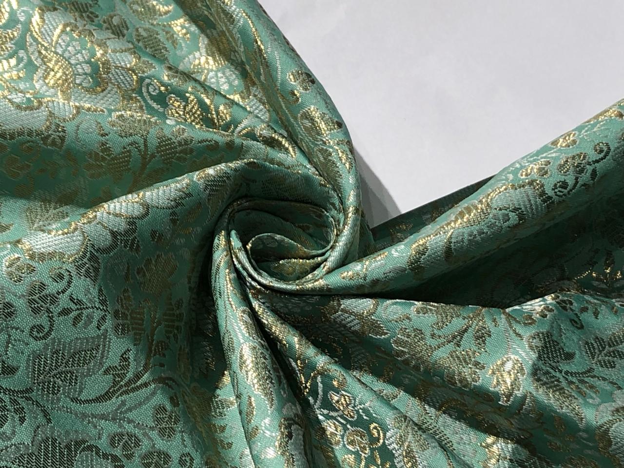 Brocade Fabric VINE Jacquard with metallic gold available in 2 colors ...