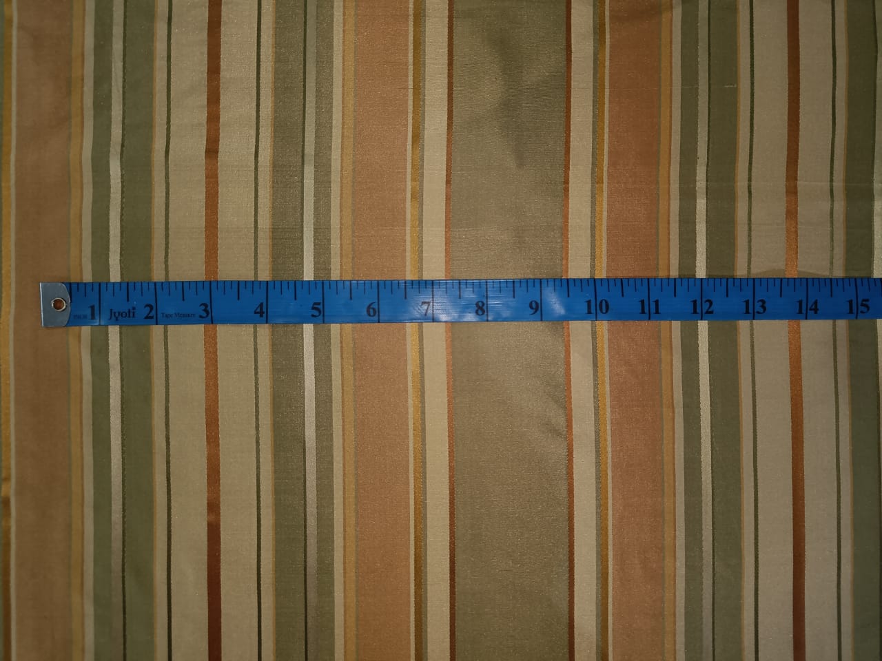 100% SILK TAFFETA FABRIC with Multi Colour Satin Stripes 54" wide Taf# – Puresilks.us