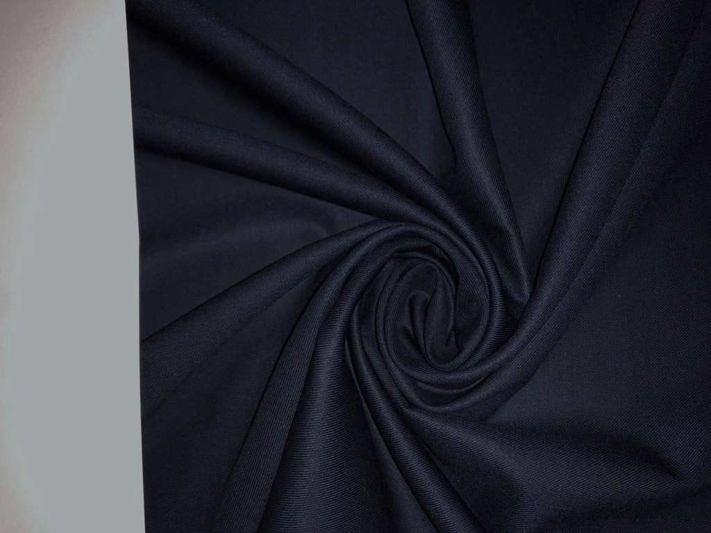 Suiting Superfine Worsted blended 120S 58" wide Navy Twill Weave [1566 ...
