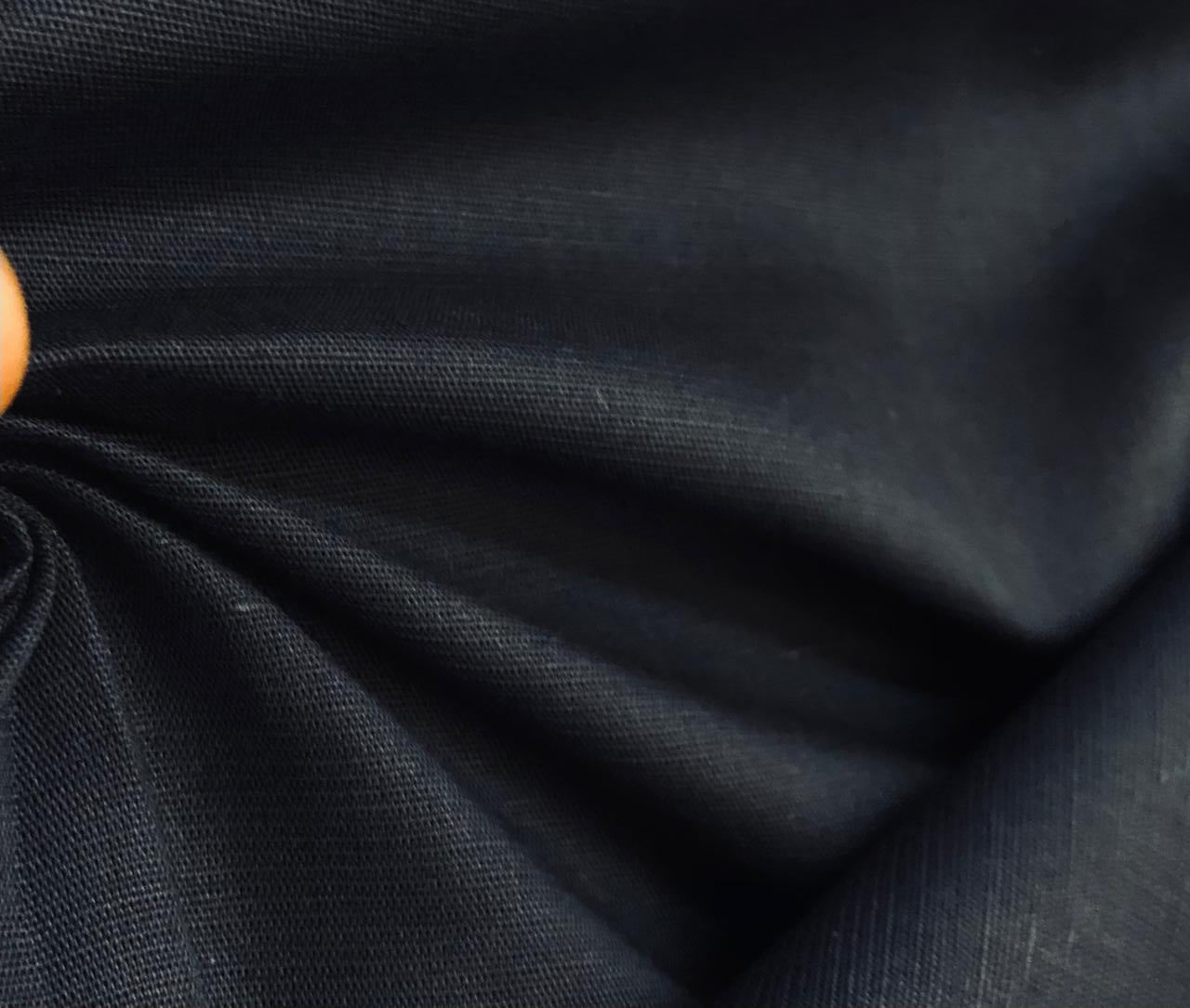 Cotton 50% Linen 50% navy color Fabric 58" wide [20026] – Puresilks.us