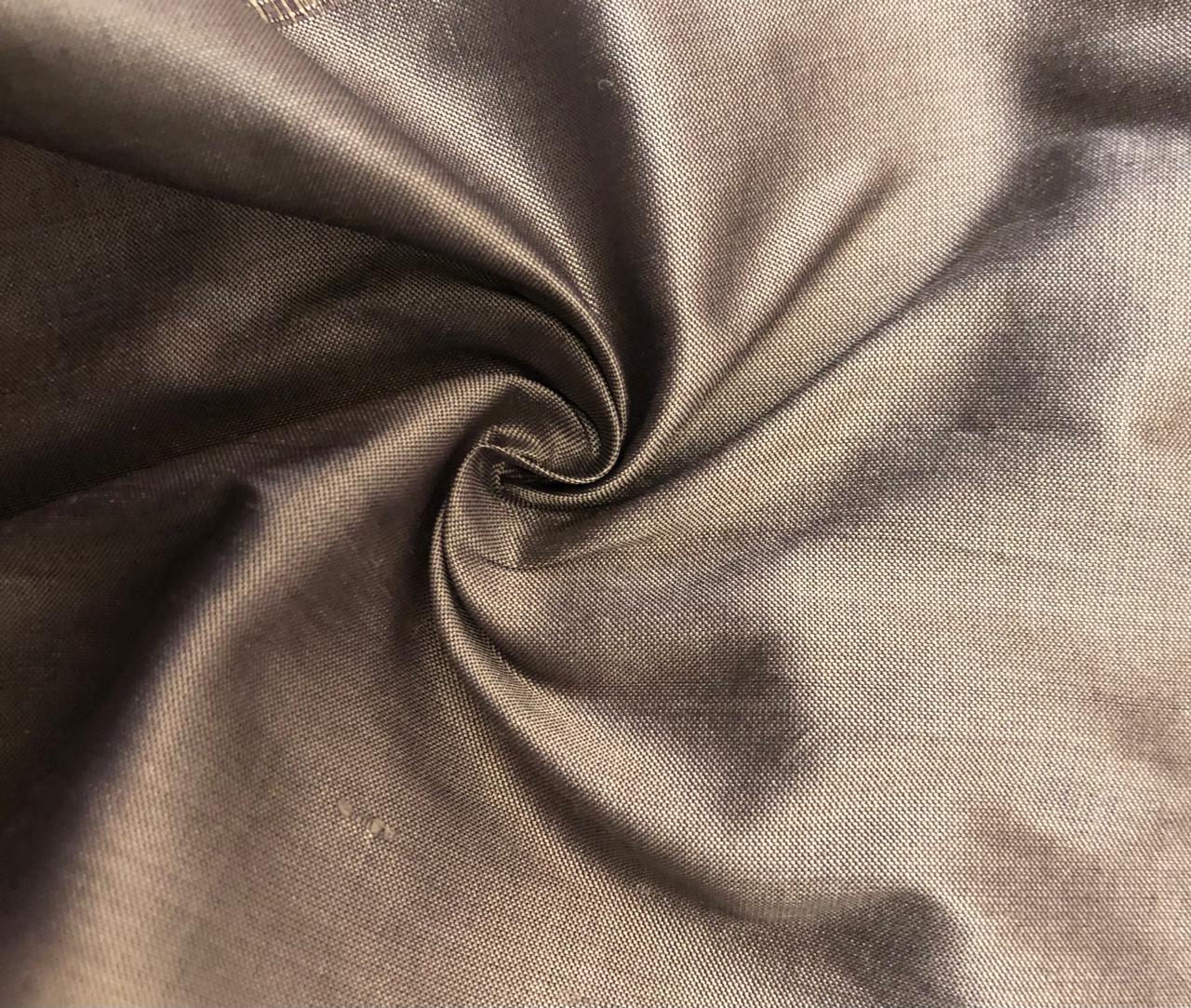 Silk Dupioni fabric cream x brown =taupe color 54" wide DUP444 [1 ...