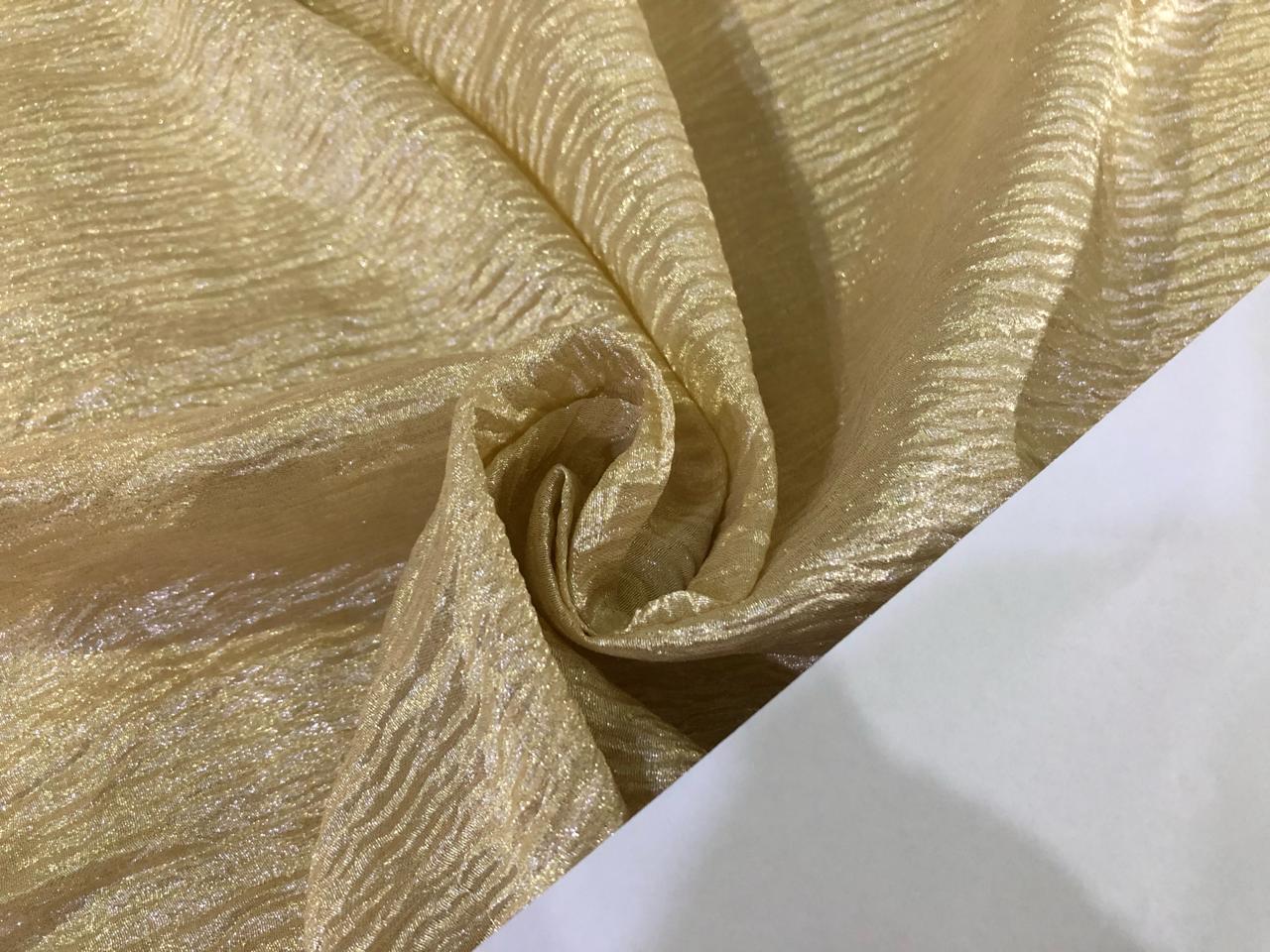 PURE SILK CHIFFON Crushed GOLD TISSUE [15850] – Puresilks.us