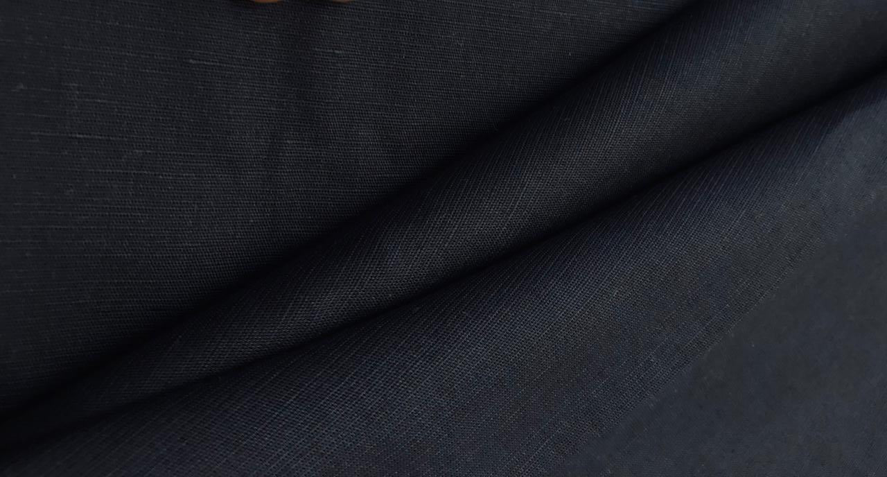 Cotton 50% Linen 50% navy color Fabric 58" wide [20026] – Puresilks.us