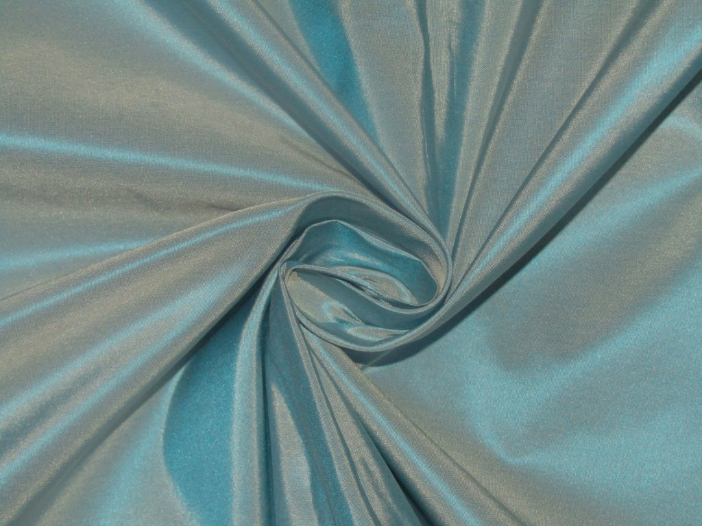 100% Pure SILK TAFFETA FABRIC Blue x Ivory Shot color RAPIER PREMIUM Q – Puresilks.us