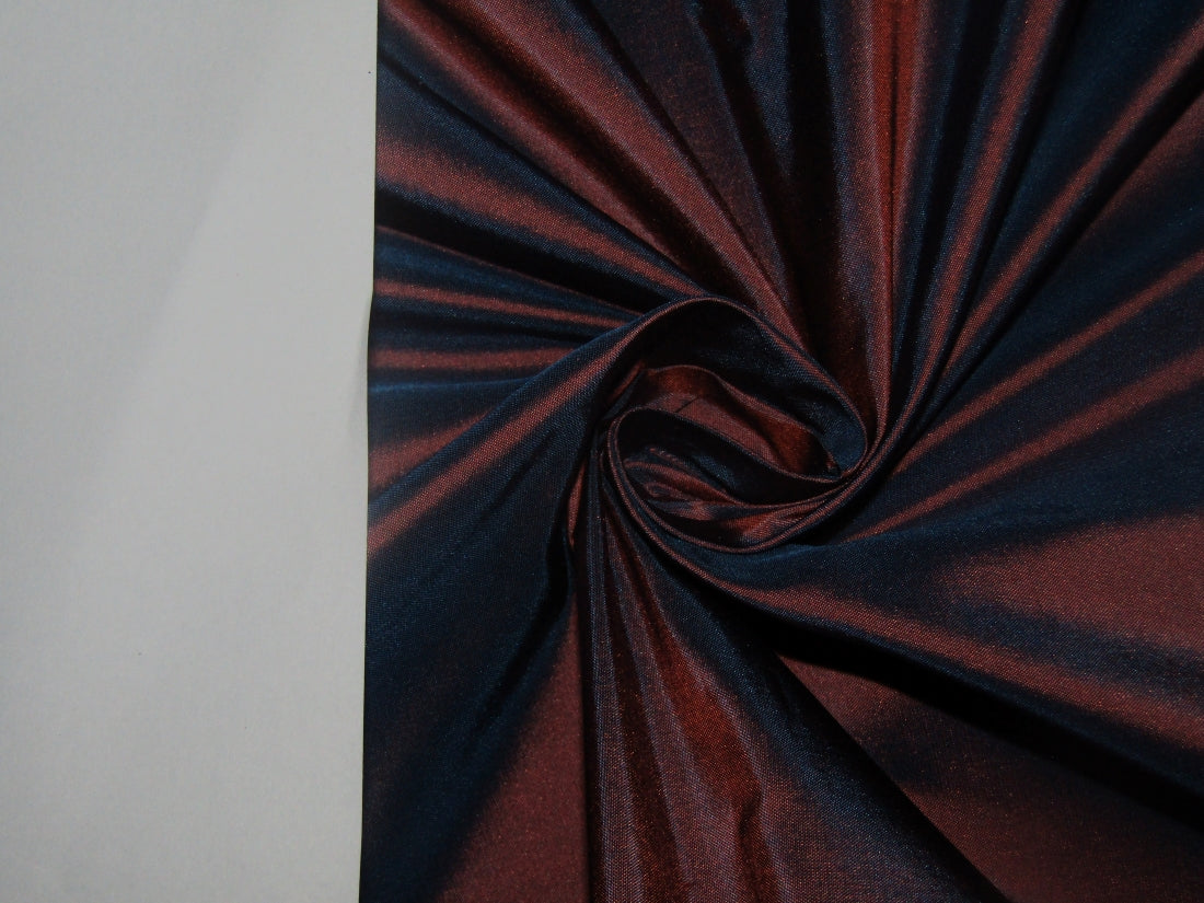 100% Pure SILK TAFFETA FABRIC Blue with Orange Shot color 54" wide TAF ...