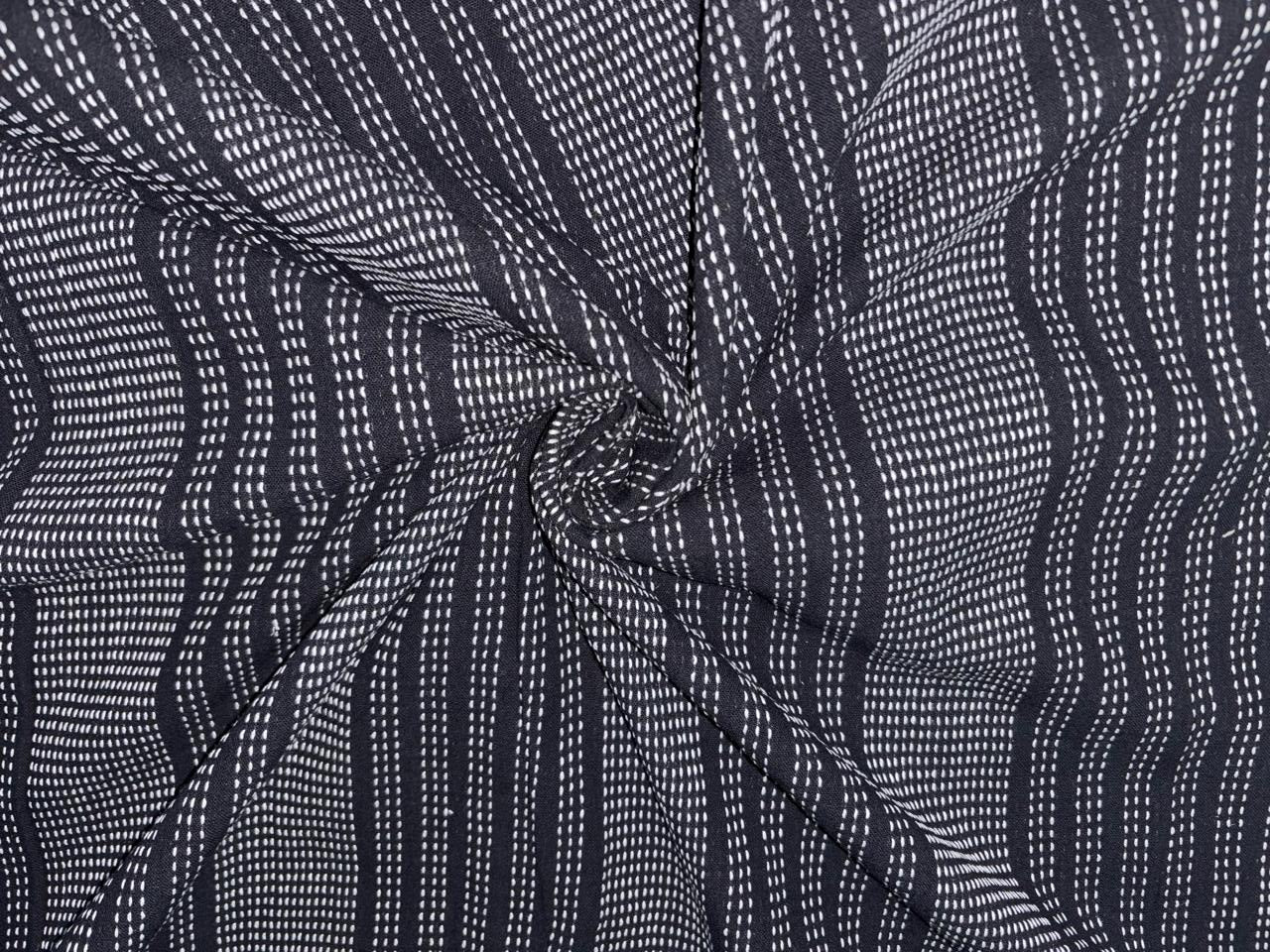 Viscose Cotton Fancy Dobby Lycra print 58" wide available in 3 colors ...