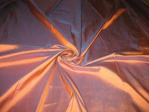 silk dupioni silk 54" width -Rust x Dark Lavender colour – Puresilks.us