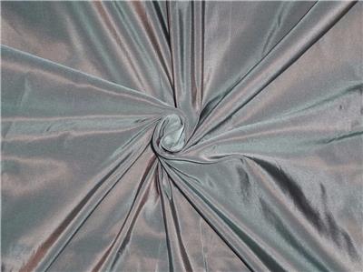 100% Pure Silk Taffeta Fabric Dusty Blue x Brown 60" available fo – Puresilks.us