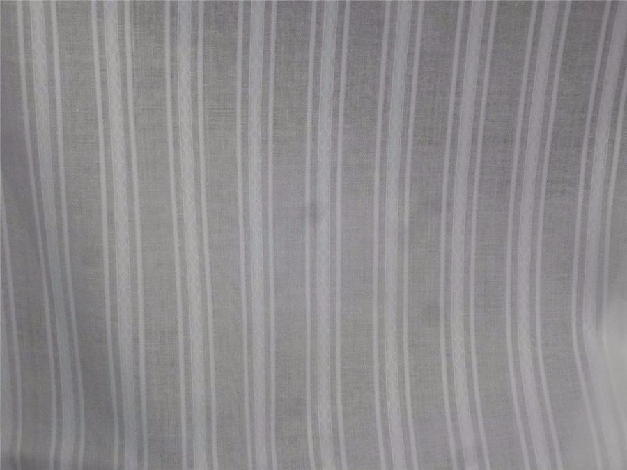 Cotton Organdy White with stiff Finish stripe Fabric ~ 36 " wide sold ...