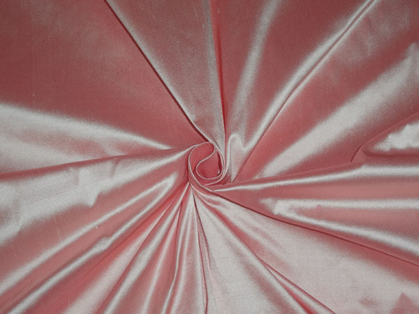 100% PURE SILK DUPIONI FABRIC LIGHT SALMON colour 54" wide – Puresilks.us