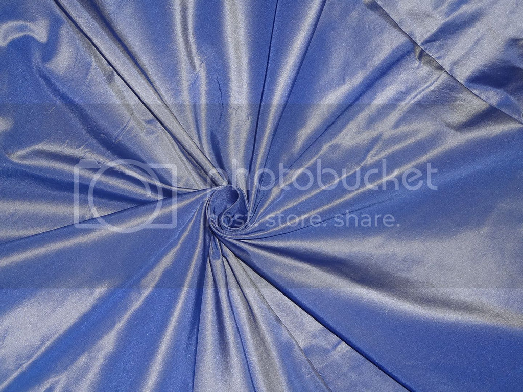 100% Pure SILK TAFFETA FABRIC Icy Blue x Ivory color – Puresilks.us