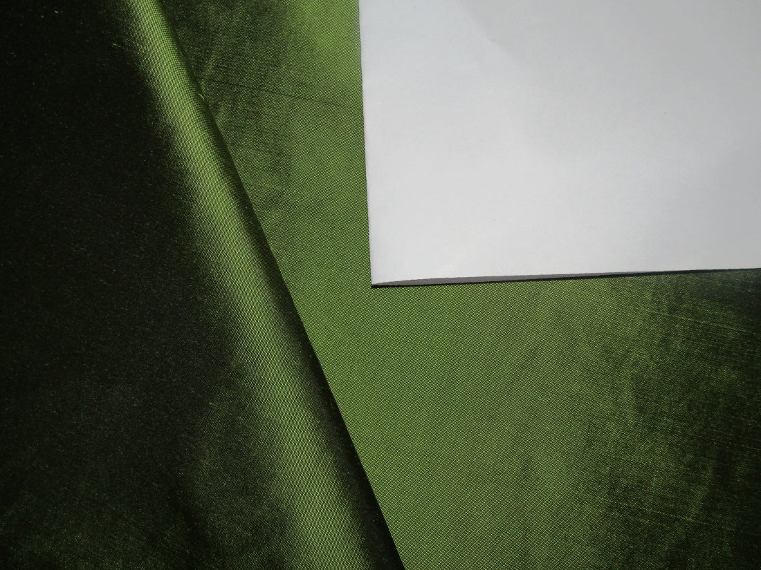 Pure Silk Taffeta fabric African Green color 54" wide TAF181[1 ...