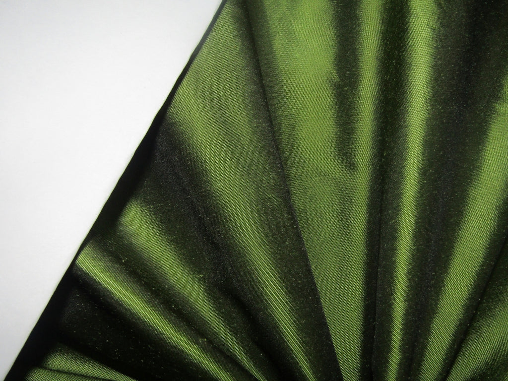 Pure Silk Taffeta fabric African Green color 54" wide TAF181[1 ...
