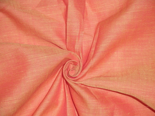 two tone linen fabric {iridescent} firefly orange x red colour 54 ...
