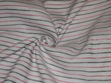 Superb Quality Linen Club White with baby pink grey and blue horizonta ...