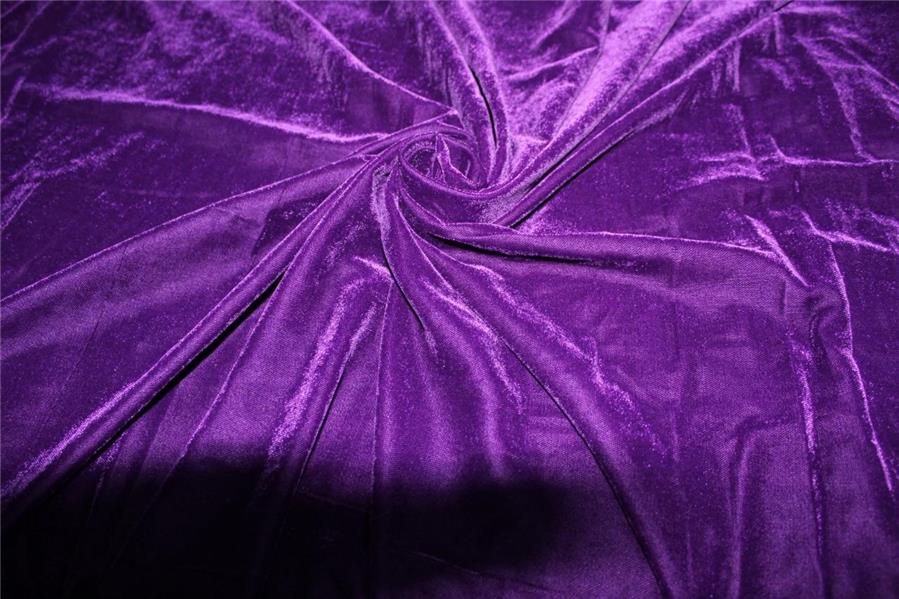 100% Micro Velvet Bright Purple Fabric ~ 44" wide [9147] – Puresilks.us