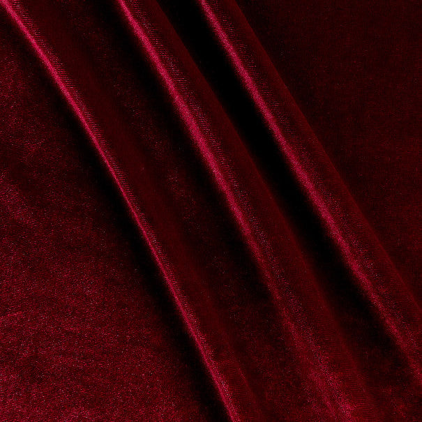 100% Cotton Velvet Wine Red Fabric 44" wide [227] – Puresilks.us