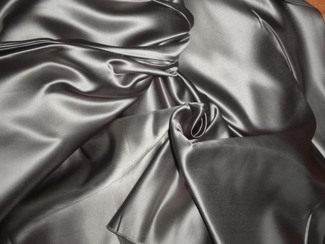 DUTCHESS SATIN STEEL GREY COLOR 40 momme 54" wide [6003] – Puresilks.us
