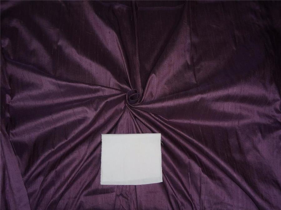 100% PURE SILK DUPIONI FABRIC DIRTY PURPLE colout 54" wide WITH S ...