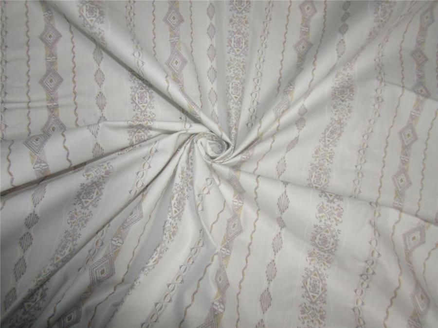 100% Cotton Rubber print fabric ivory color 36" wide [9006] – Puresilks.us